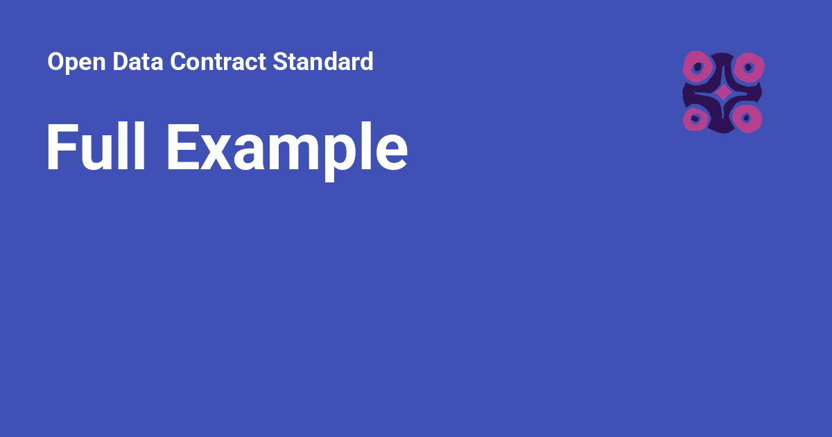 Full Example - Open Data Contract Standard
