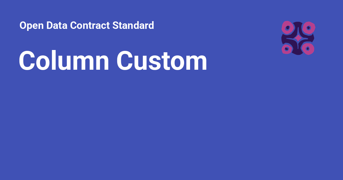 Column Custom - Open Data Contract Standard