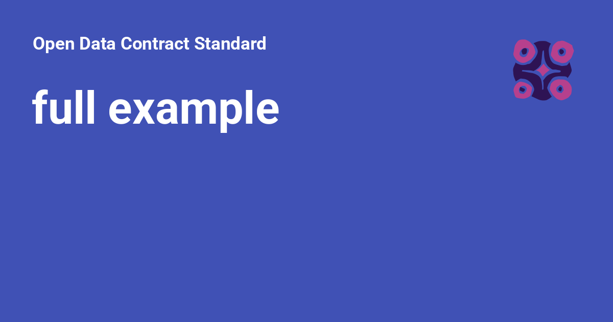 full example - Open Data Contract Standard